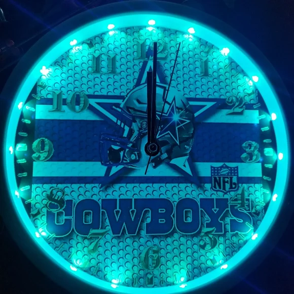 Dallas Cowboys Neon Clock